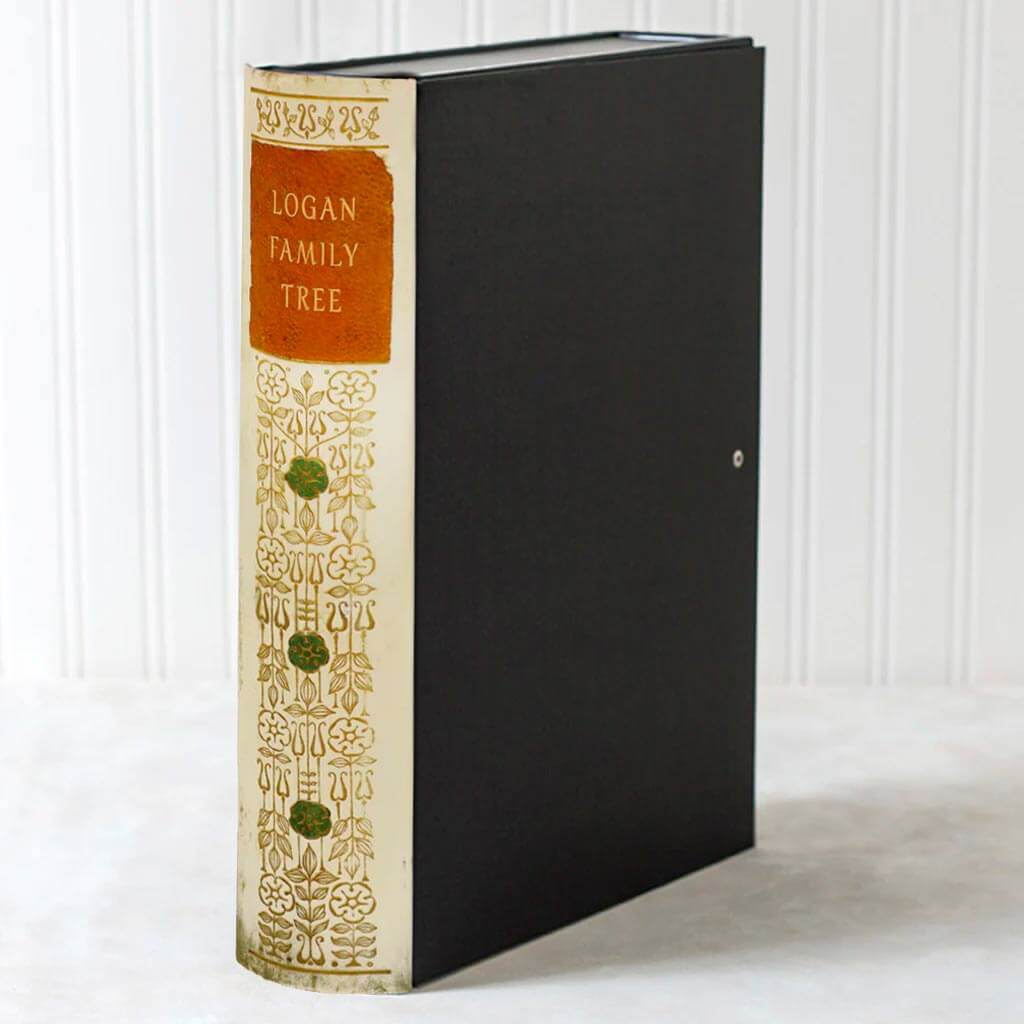 Box Book File - Antique - Choose Your Colour & Title